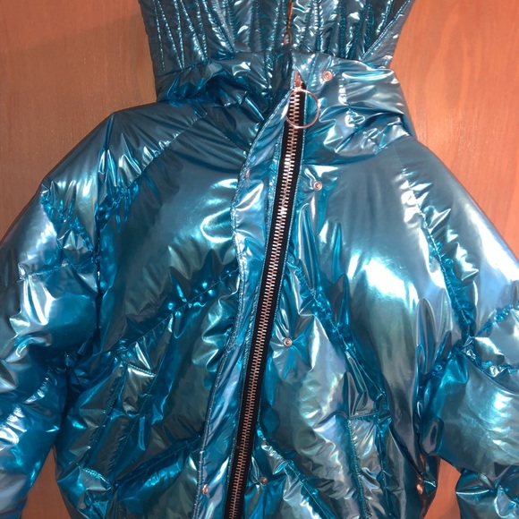 lenki lenki | Jackets & Coats | Lenki Lenki Blue Michelin Foil Down ...